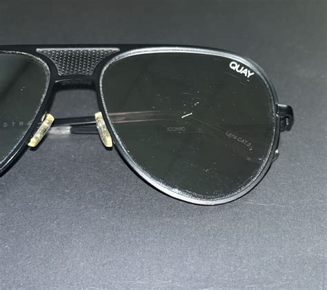 Quay X Kylie Jenner Iconic Aviator Sunglasses Black F Gem