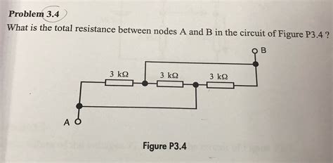 Solved Problem What Is The Total Resistance Between Chegg