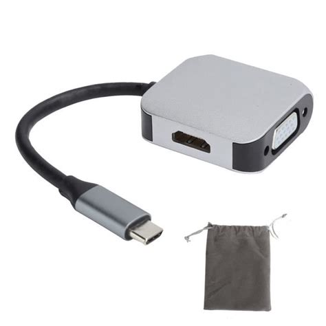 HURRISE Adaptateur Multiport De Type C Hub TypeC Vers HDMI Compatible