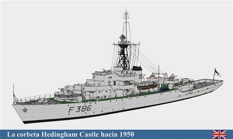 Antisubmarine Corvette Hms Hedingham Castle 1944