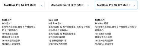 苹果新款 1416寸 Macbook Pro 内存带宽缩水max搭载机型