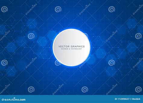 Abstract Science Background With Hexagons And Molecules Stock Vector Illustration Of Graphic