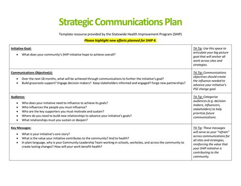 Communications Plan Templates Images Go Banana