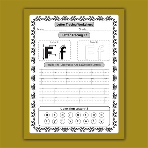 Premium Vector A Letter Tracing Worksheet That Is On A Yellow Background