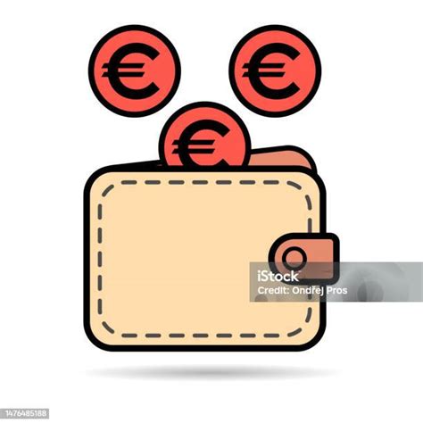 지갑 유로 아이콘 그림자 금융 평면 기호 경제 예금 현금 벡터 일러스트 레이 션 기호 0명에 대한 스톡 벡터 아트 및 기타 이미지 0명 가격 검은색 Istock