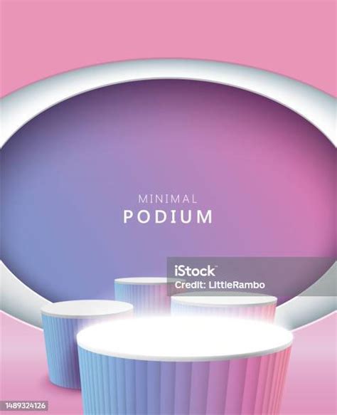 사실적인 실린더 받침대 스탠드 연단이 있는 추상 3d 방 0명에 대한 스톡 벡터 아트 및 기타 이미지 0명 3차원 형태 강단 Istock