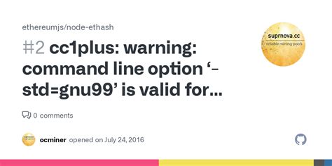 Cc1plus Warning Command Line Option ‘ Stdgnu99 Is Valid For Cobjc