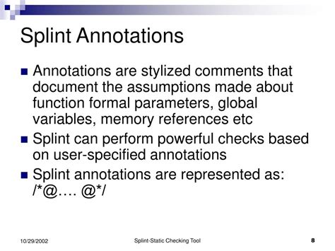 ppt splint static checking tool powerpoint presentation free