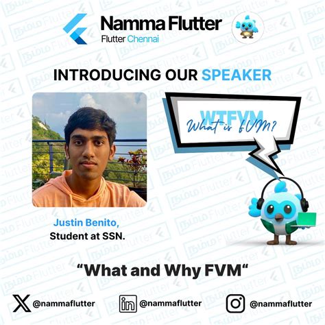 Namma Flutter Flutter Chennai On Linkedin Nammaflutter Flutter Speakers Chennaimeetup
