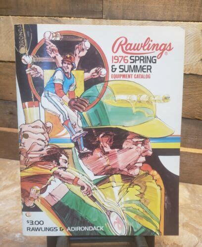 Vintage 1970s Rawlings Adirondack Baseball Tennis Bat Glove Equipment