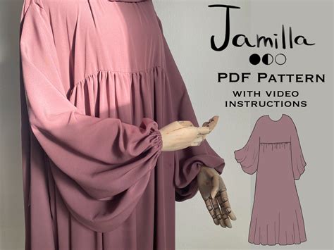 Sewing Pattern Abaya Jamilla Etsy