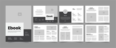 Online Ebook Layout Template And Ebook Magazine Layout Vector