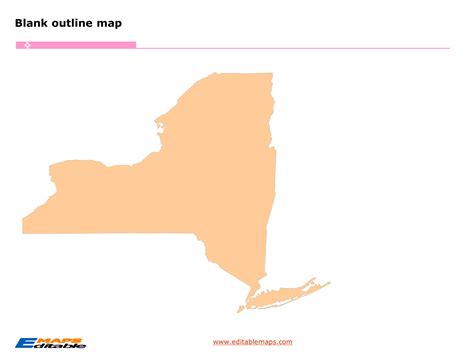 Blank Map Of New York