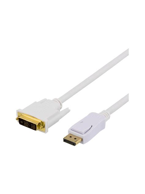 Deltaco Displayport Til Dvi Monitorkabel 20 Pin Dvi Kabel