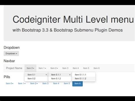Codeigniter Library Multi Level Menu YouTube