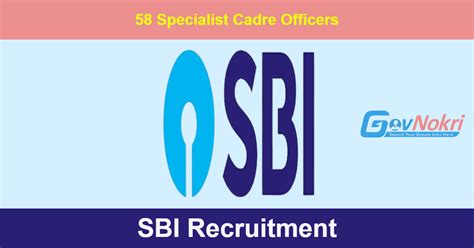 Sbi Hiring Notification 2024 For 58 Post Of Specialist Cadre Officers