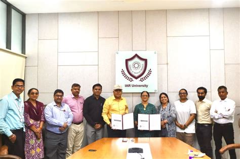 We At Iar Gandhinagar University Have Signed An Mou To Offer A 2 Year Job Oriented M Vikas