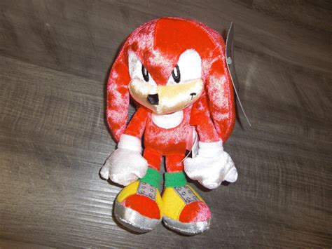 Knuckles 25th Anniversary Shiny Sonic The Hedgehog Plush Tomy Stuffed