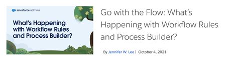A Big Official Blog Post From Salesforce On Process Builder And