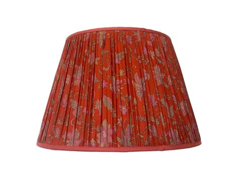 Vermillion Vintage Silk Sari Lampshade Samarkand Design