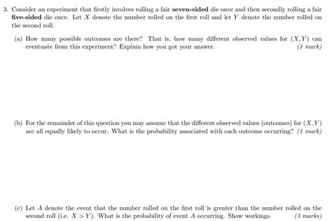 solved consider an experiment that firstly involves rolling