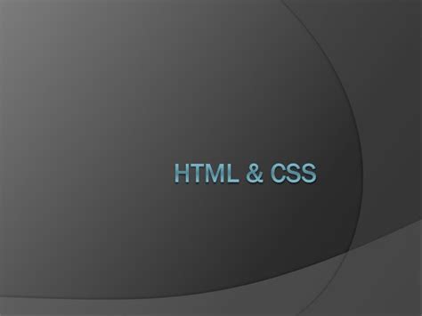 Ppt Html And Css Powerpoint Presentation Free Download Id3813221