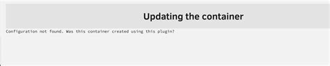 Container Via Docker Copse Erstellt Update Available Nachricht