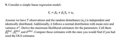 Solved Consider A Simple Linear Regression