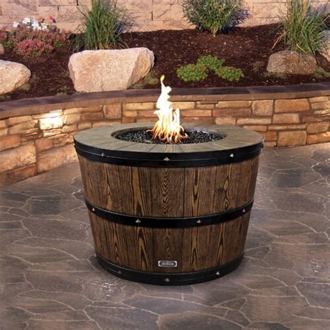 Sunbeam Wine Barrel Concrete Propanenatural Gas Fire Pit And Reviews