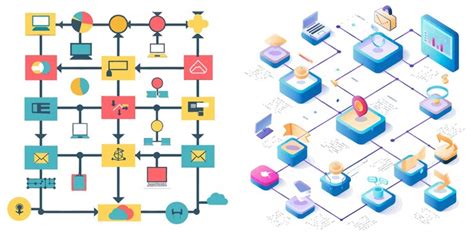 Premium Vector Workflow Flow Charts Business Structural Infographics
