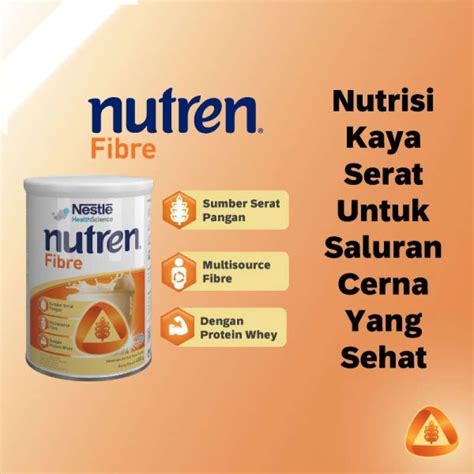 Jual Nestle Nutren Fibre Susu Nutrisi Vanila Kaya Serat Kaleng 400g Di