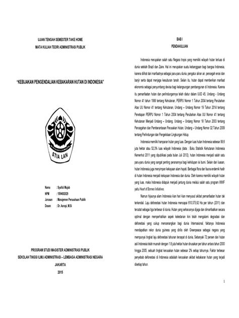 Penanggulangan Kebakaran Hutan Di Indonesia Pdf