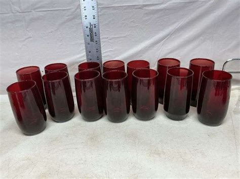 Ruby Red 5 Inch Drinking Glasses Legacy Auction Company