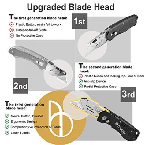Utility Knife BIBURY Upgraded Version Heavy Duty Box Cutter