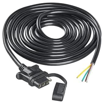 Amazon MECMO Vehicle Side Pin Trailer Wire Connector Feet Heavy Duty AWG Way Flat