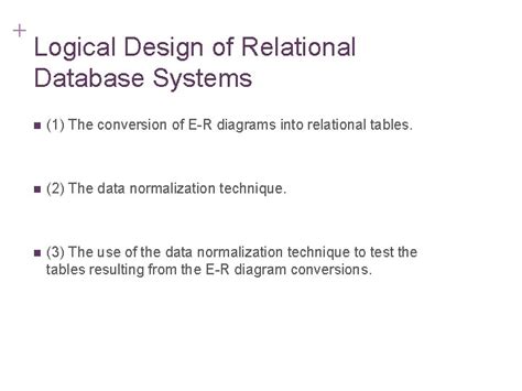 Database Design Conceptual Model To Logical Model ER