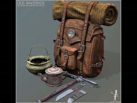 生存旧背包低聚3D模型 Cocos Store