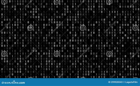 Cyber Crime Binary Code On Black Backdrop With Technology Background