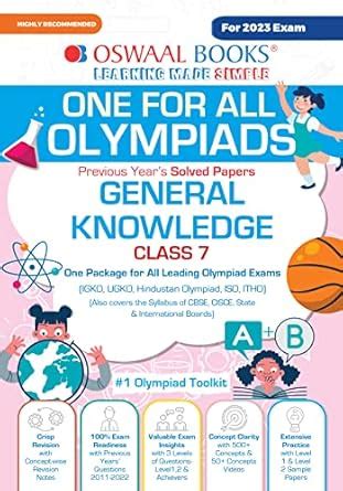 Oswaal One For All Olympiad Previous Years Solved Papers Class
