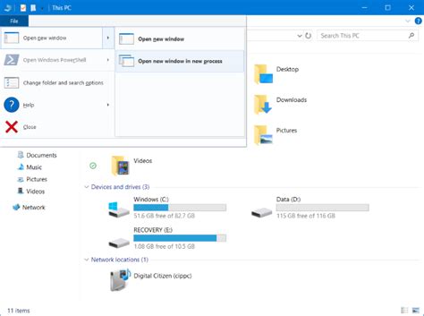 5 Things You Can Do From File Explorer S File Menu Digital Citizen