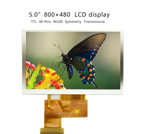 5 Inch 800x480 IPS Industrial LCD RGB 24 Interface Touch LCD Display YOURITECH