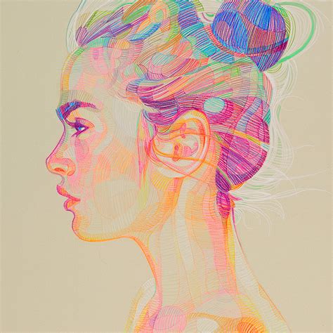 Linear Thinking Series Colored Pencil Illustrations