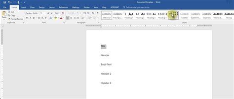 Microsoft Word Styles Themes And Templates