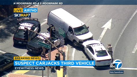 La Police Chase Suspect Carjacks 2 Vehicles During High Speed Pursuit