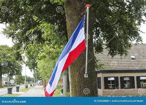 Flag Upside Down As Farmers Protest Against Government Measures For