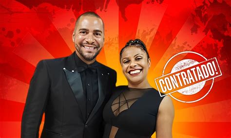 Fabrício Pires e Giovanna Justo formam o novo casal de mestre sala e