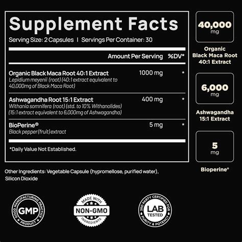 Buy Elmnt 40000mg 40x Strength Organic Black Maca Root With