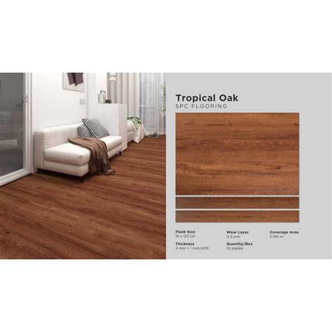 Jual Spc Marvek Purecore Tebal 5mm Type Tropikal Oak Shopee Indonesia