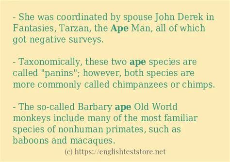 Ape Some Sentence Examples Englishteststore Blog