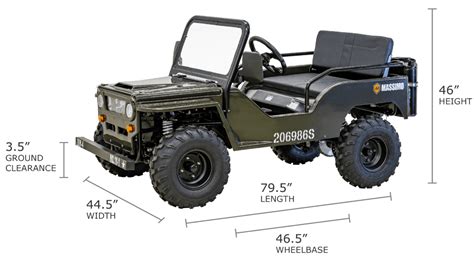 Massimo Mini 125 Military Style Jeep Classic And Rugged